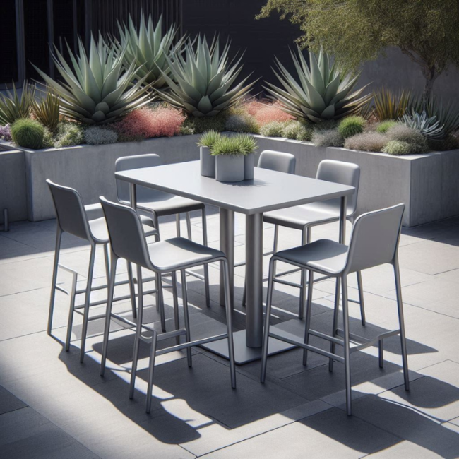 Sleek Aluminum Dining Set – ASUZAC-ACM